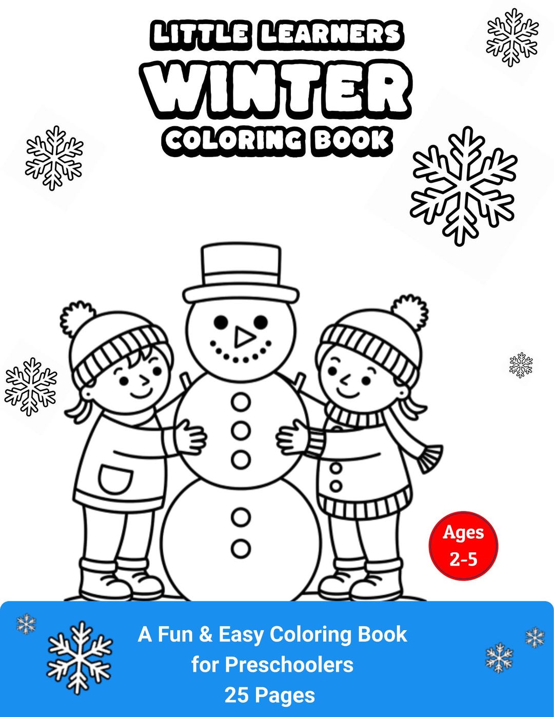 Little Learners Winter Coloring Book - Etsy