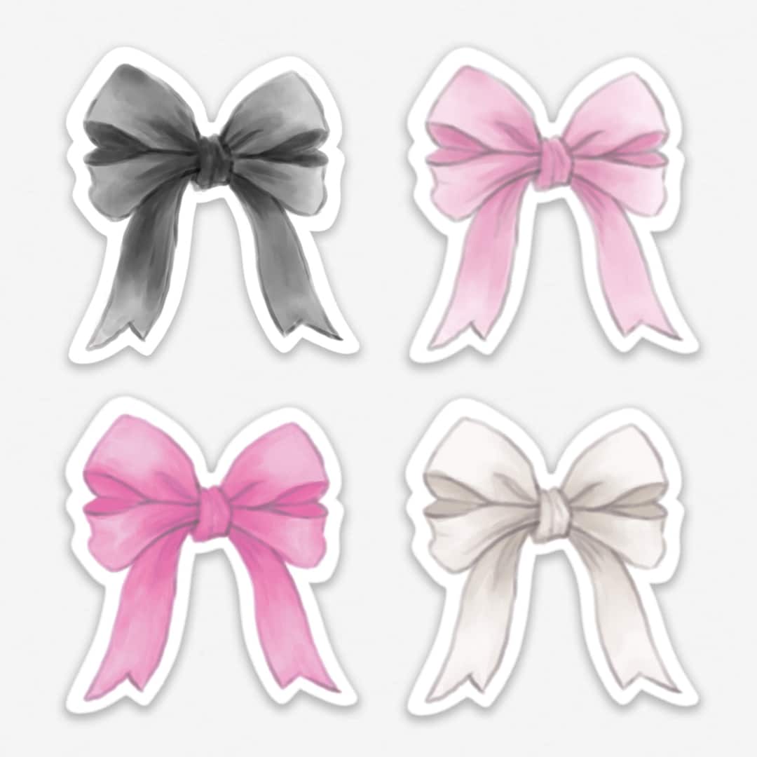 Die Cut Bow Stickers Coquette Sticker Ballerina Core Ribbon Bow Sticker ...