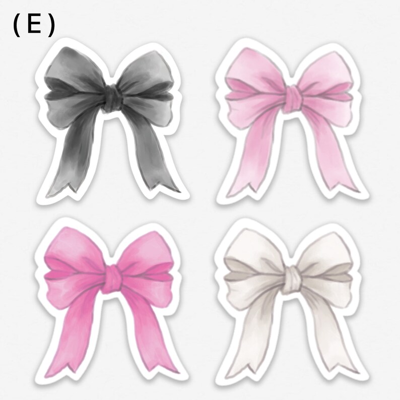 Die Cut Bow Stickers Coquette Sticker Ballerina Core Ribbon Bow Sticker ...