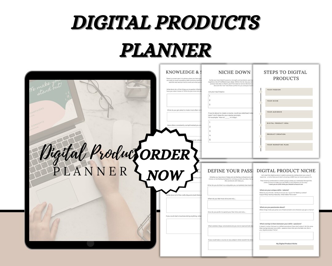 Digital Product Planner and Organizer, Interactive Daily Checklist for ...