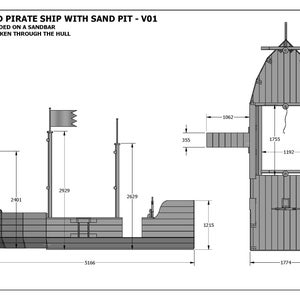 Marooned Pirate Boat With Sand Pit - PLAY HOUSE - Building Plans V1 ...