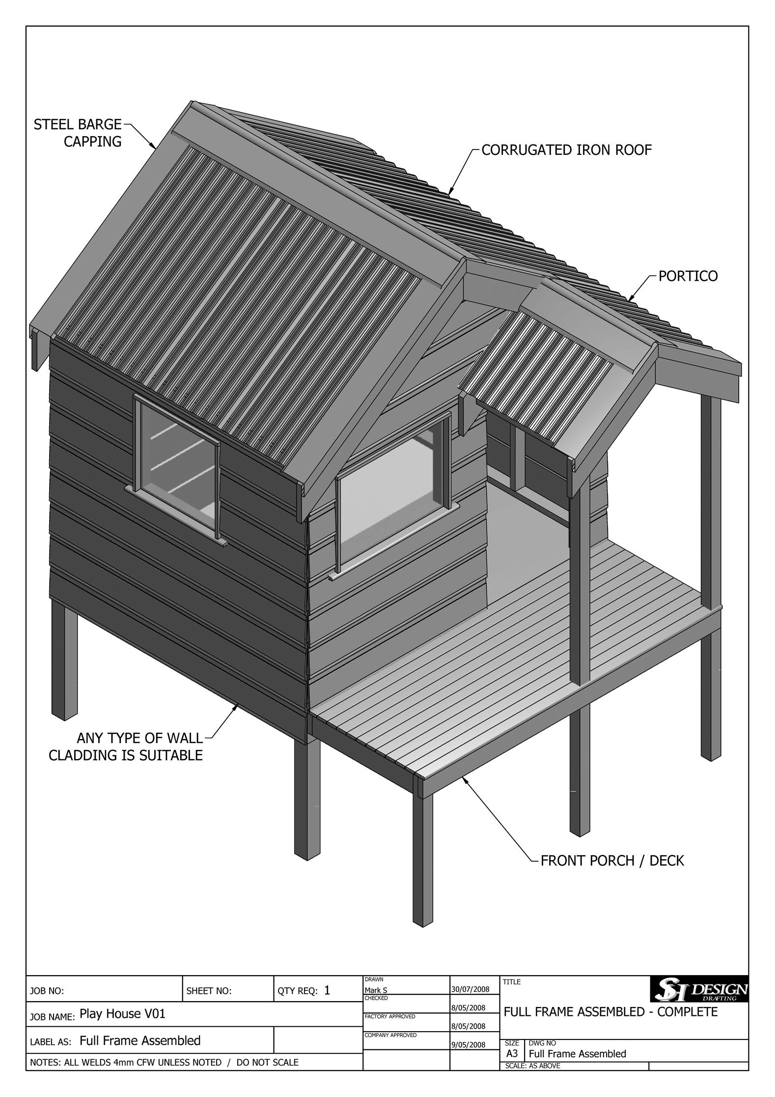 Cubby House - Playhouse - "build One With Your Kids" - Building Plans ...