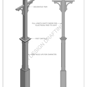 Traditional Lamp Post Light V01 - Build and Save - Building Plans ...