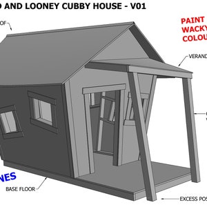 Crooked Cubby House - Playhouse V05 (building Plans) - Looney Tunes ...