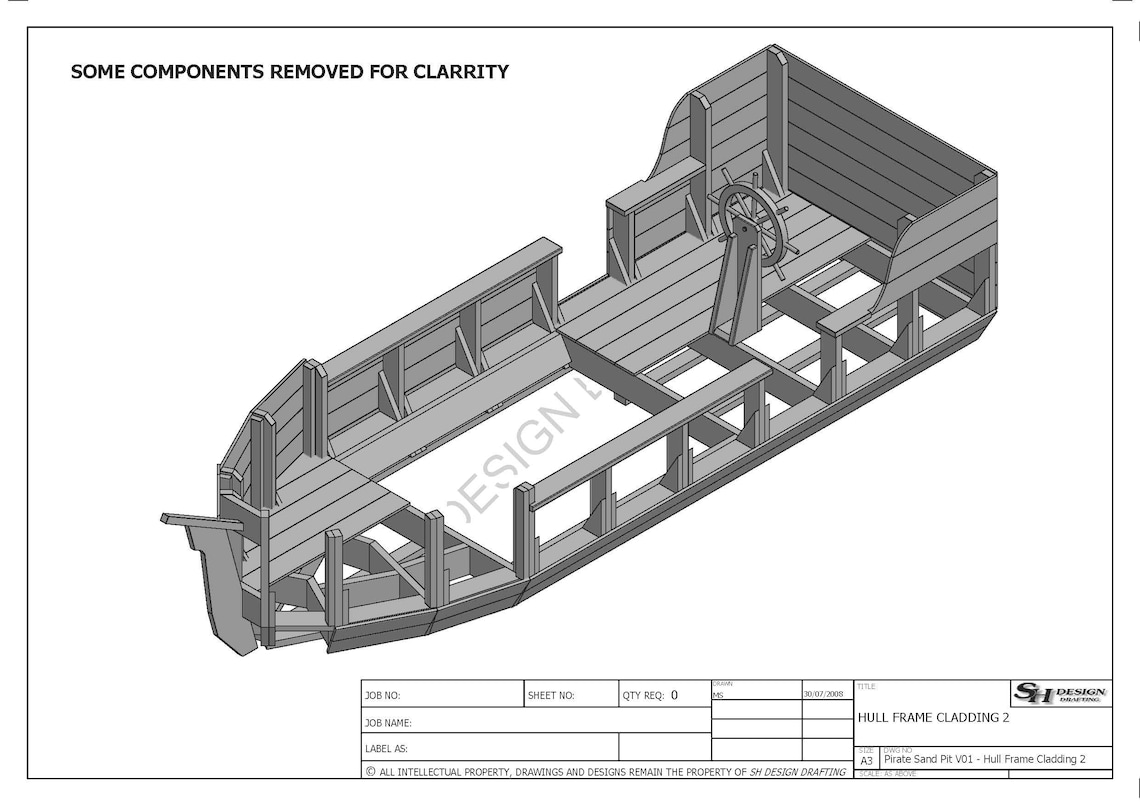Marooned Pirate Boat With Sand Pit - PLAY HOUSE - Building Plans V1 ...