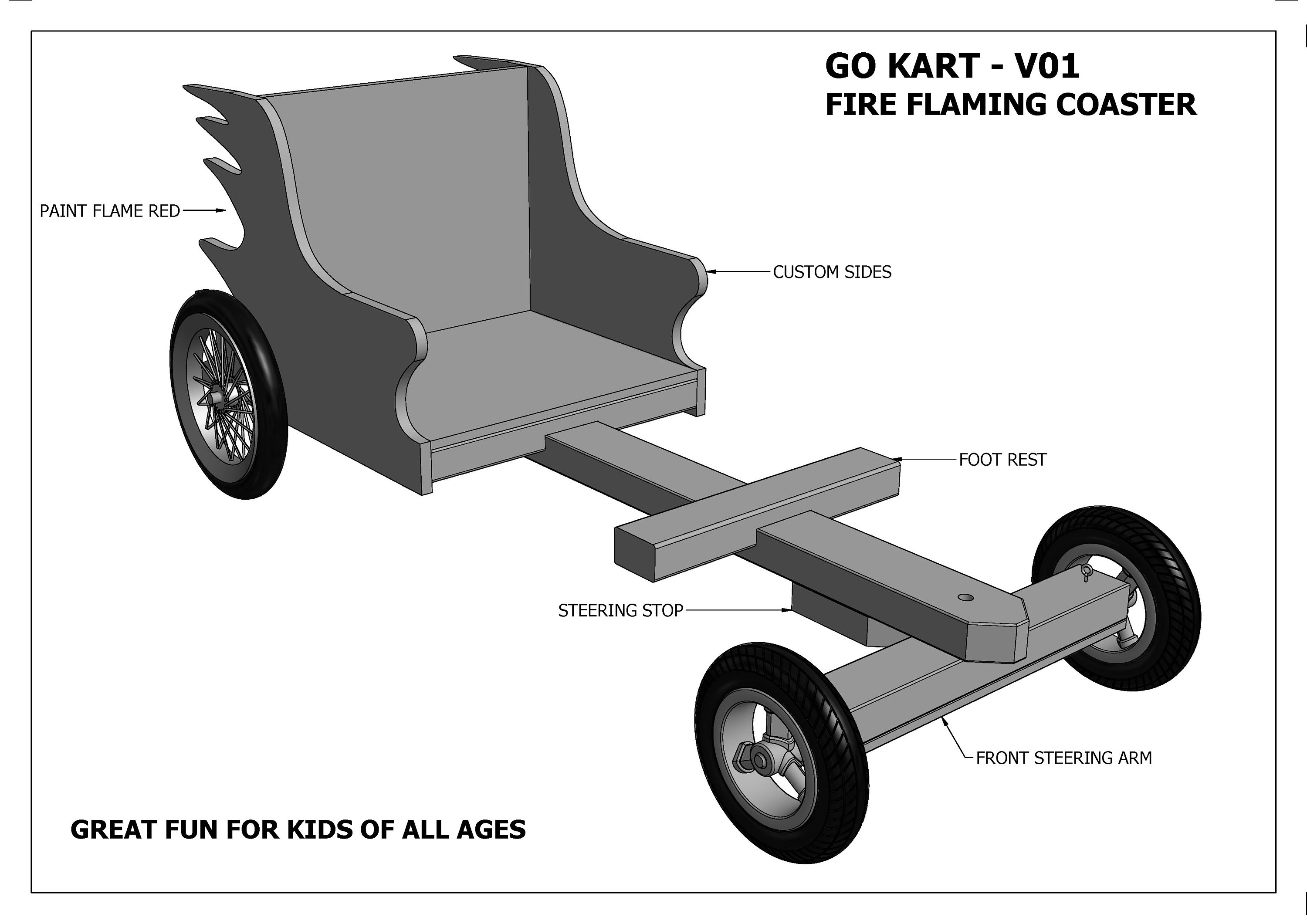 Billy Cart / Go Kart V01 - Build With Your Kids (metric Dimensions) - Etsy