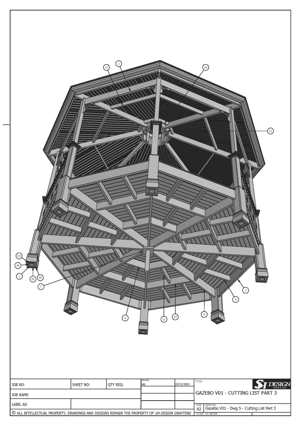 Classic Rotunda Gazebo - Unique Design V1 - Full Building Plans in 3D ...