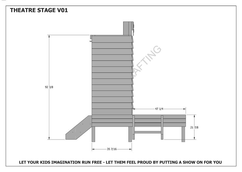 Theatre Stage V1 - Cubby House Play Time ! - Building Plans in 2D and ...