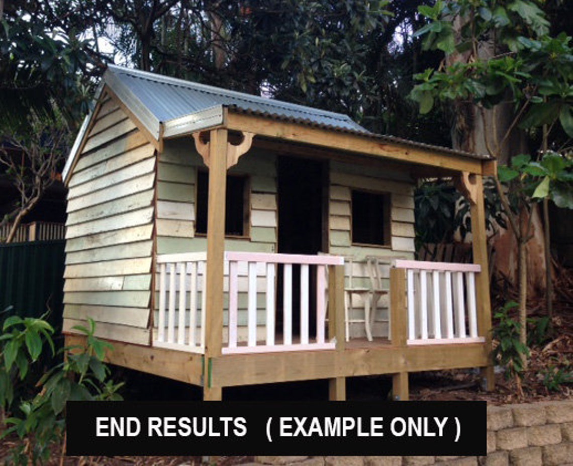 Cubby House Playhouse great Aussie Outback Style Building Plans V4 ...