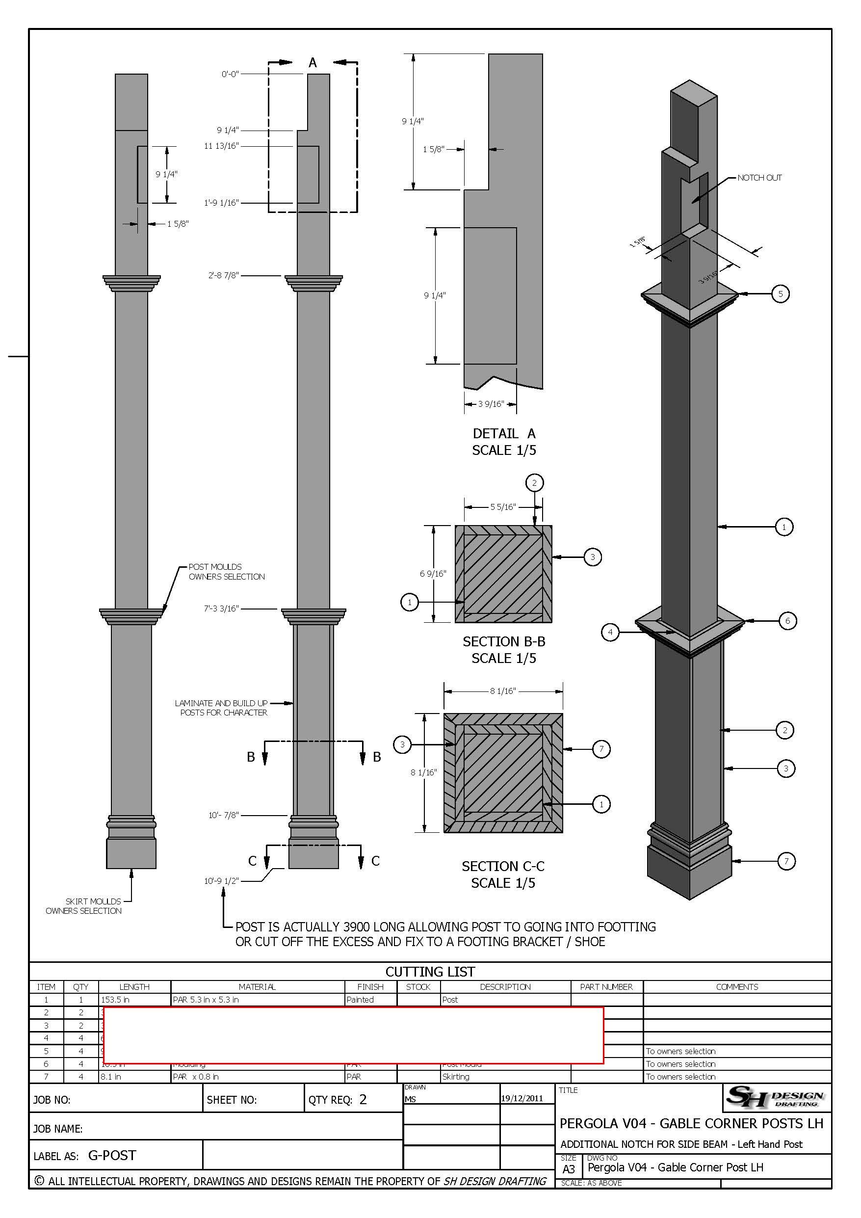 Grape Vine Outdoor Patio Verandah V4 - Full Building Plans in 3D and 2D ...