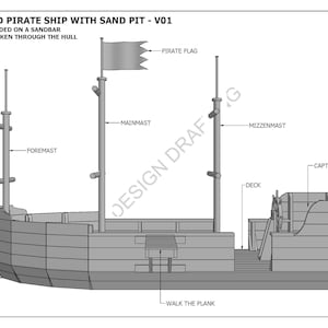 Marooned Pirate Boat With Sand Pit - PLAY HOUSE - Building Plans V1 ...