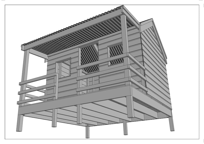 Cubby House - Playhouse - "great Aussie Outback Style" - Building Plans ...
