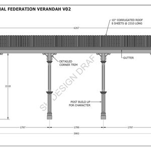 Traditional Flat Roof Verandah - V02 - Full Building Plans in 3D and 2D ...