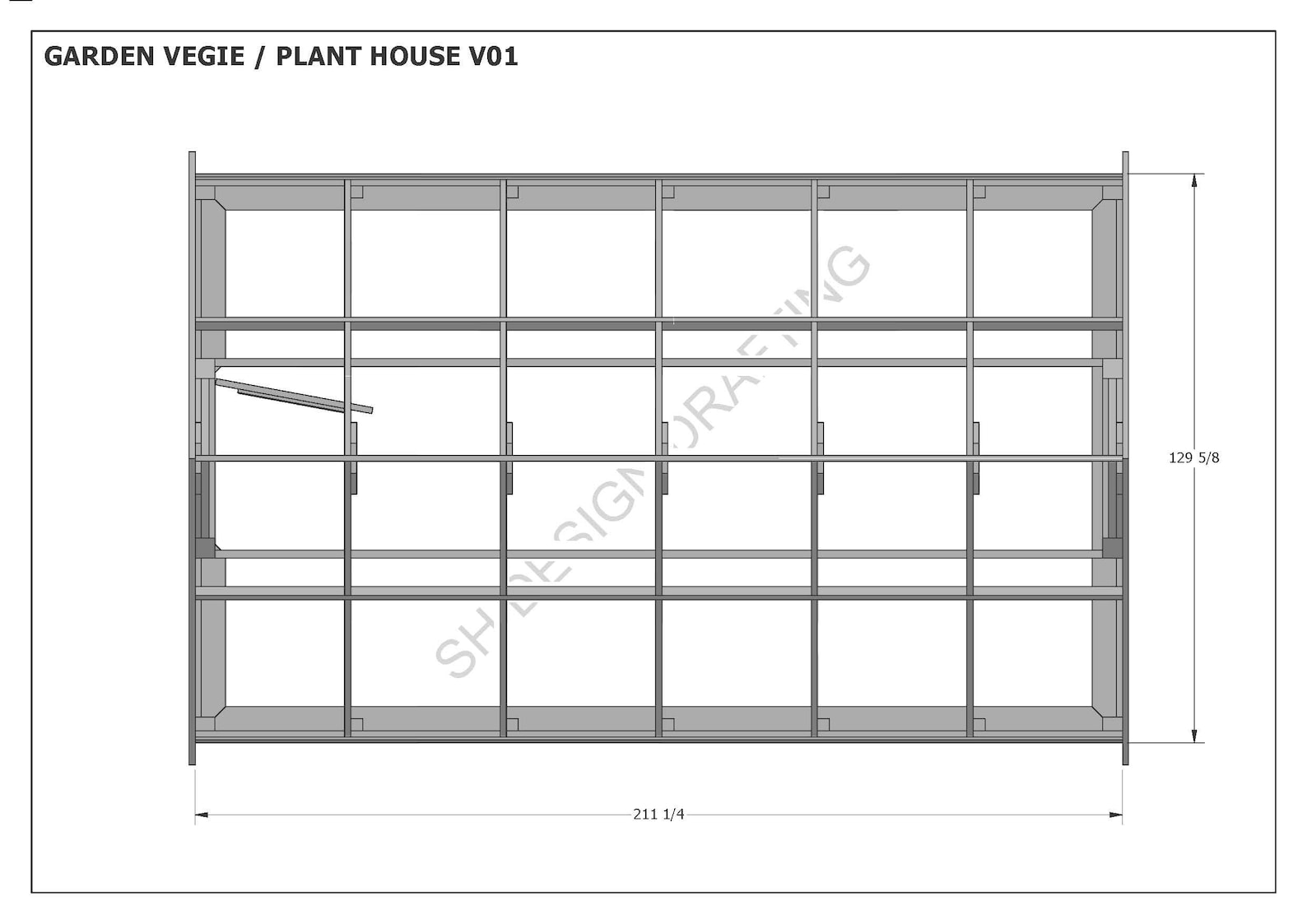 Greenhouse Garden House V01 - Grow Veggies and Plants - Building Plans ...