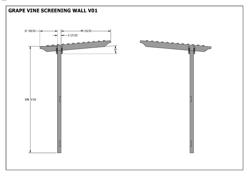 Grape Vine Lattice Wall or Outdoor Privacy Screening (imperial ...