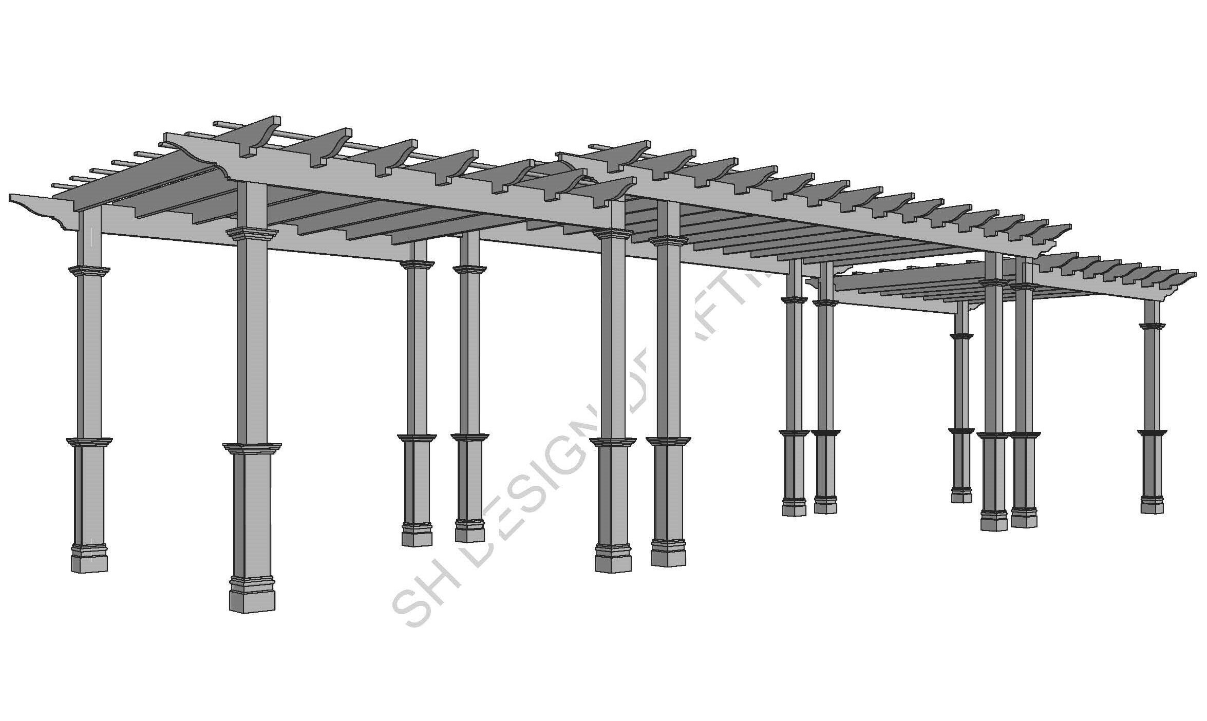 Grape Vine Outdoor Patio Verandah V2 - Full Building Plans in 3D and 2D ...