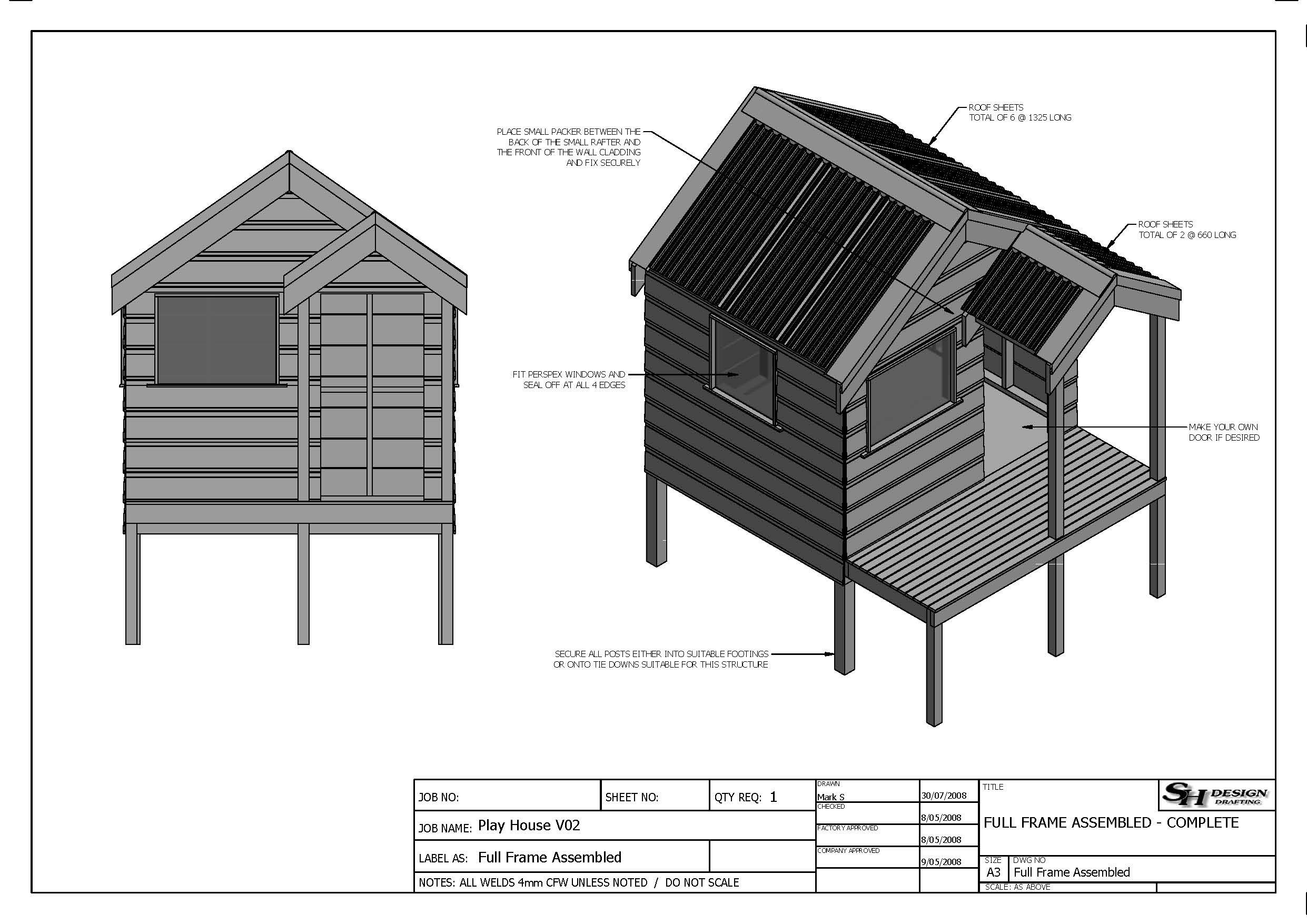 Cubby House - Playhouse - "build One With Your Kids" - Building Plans ...