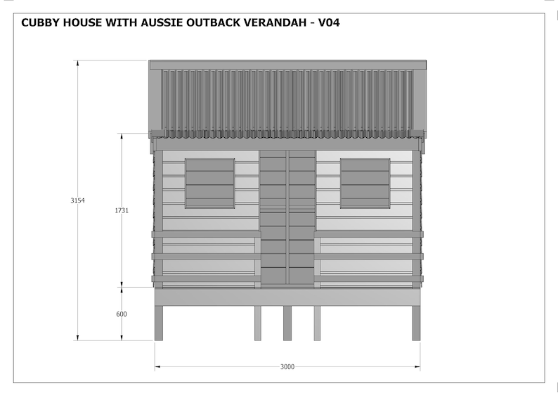 Cubby House - Playhouse - "great Aussie Outback Style" - Building Plans ...