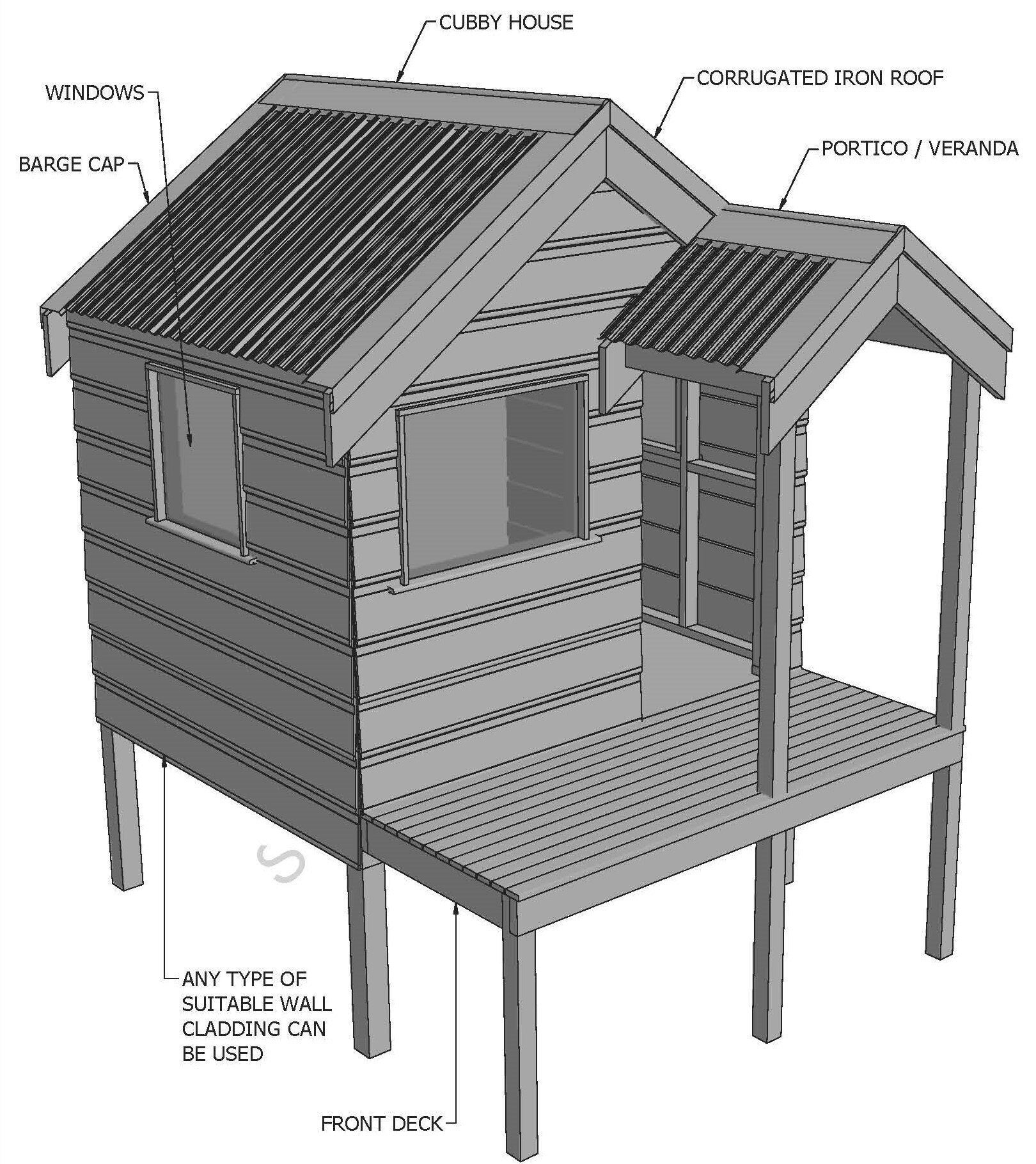 Cubby House - Playhouse - "build One With Your Kids" - Building Plans ...