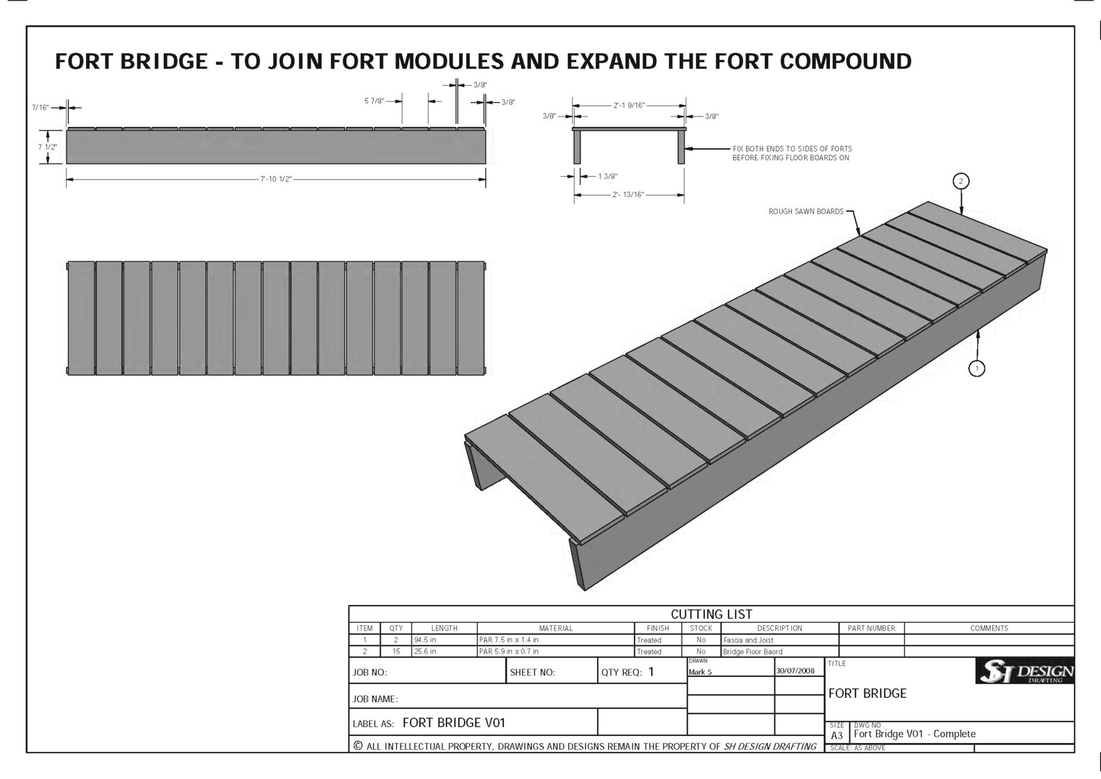 Cubby House Playhouse With Fort & Sand Pit Combination Building Plans ...