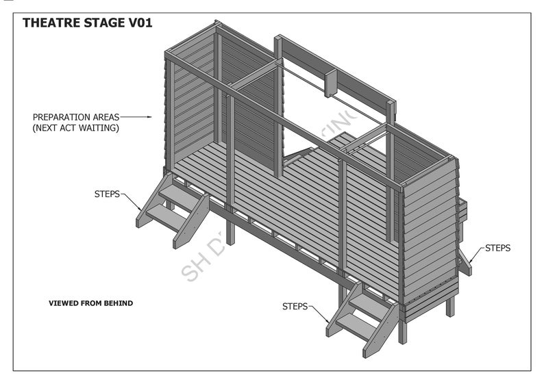 Theatre Stage V1 - Cubby House Play Time ! - Building Plans in 2D and ...