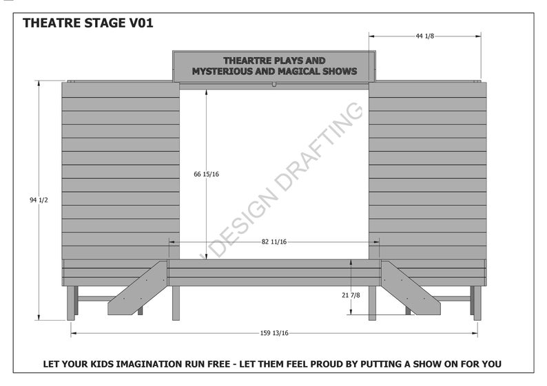 Theatre Stage V1 - Cubby House Play Time ! - Building Plans in 2D and ...