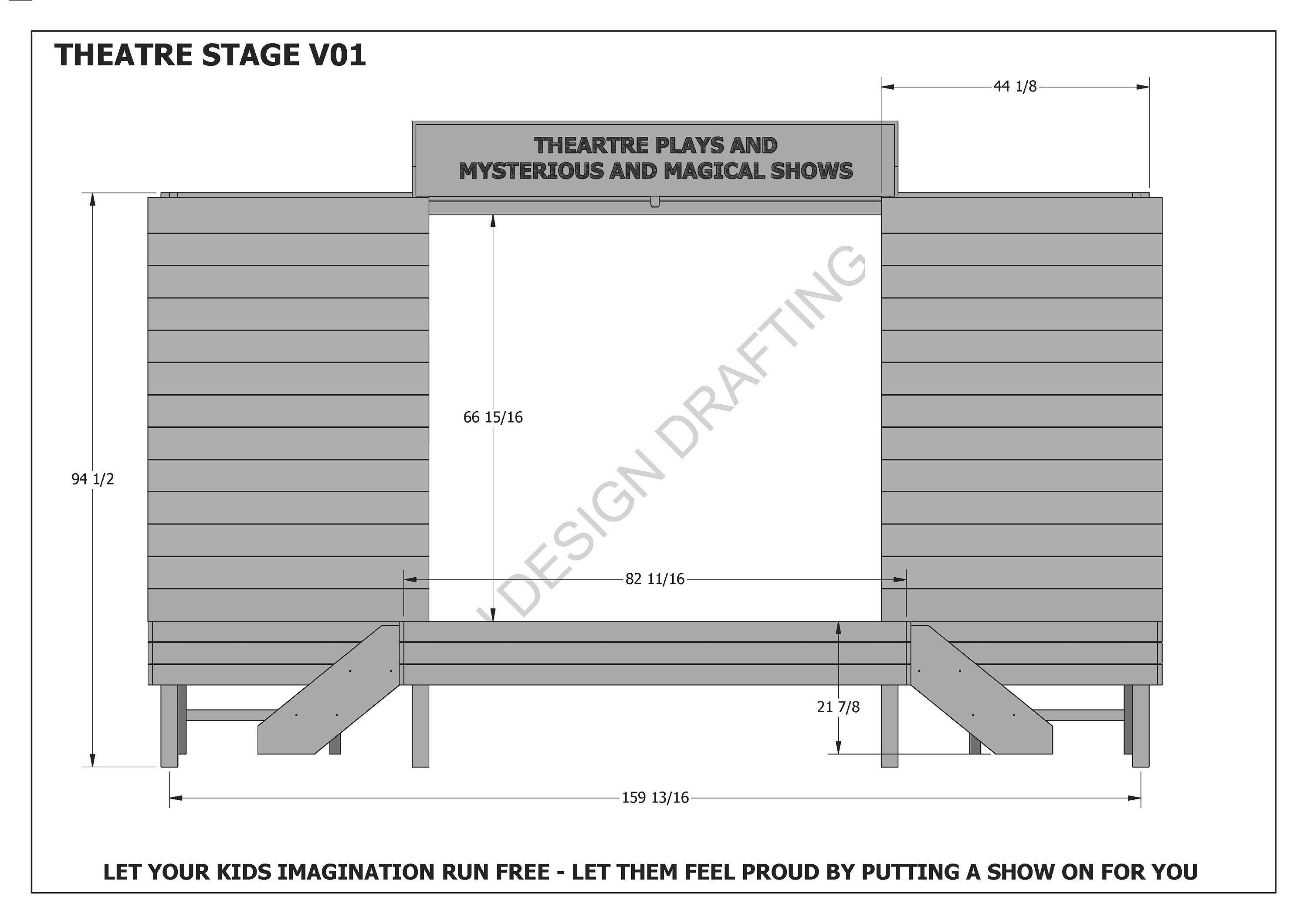 Theatre Stage V1 - Cubby House Play Time ! - Building Plans in 2D and ...