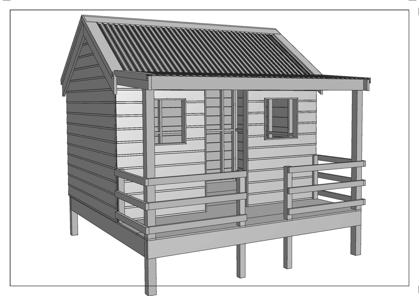 Cubby House - Playhouse - "great Aussie Outback Style" - Building Plans ...
