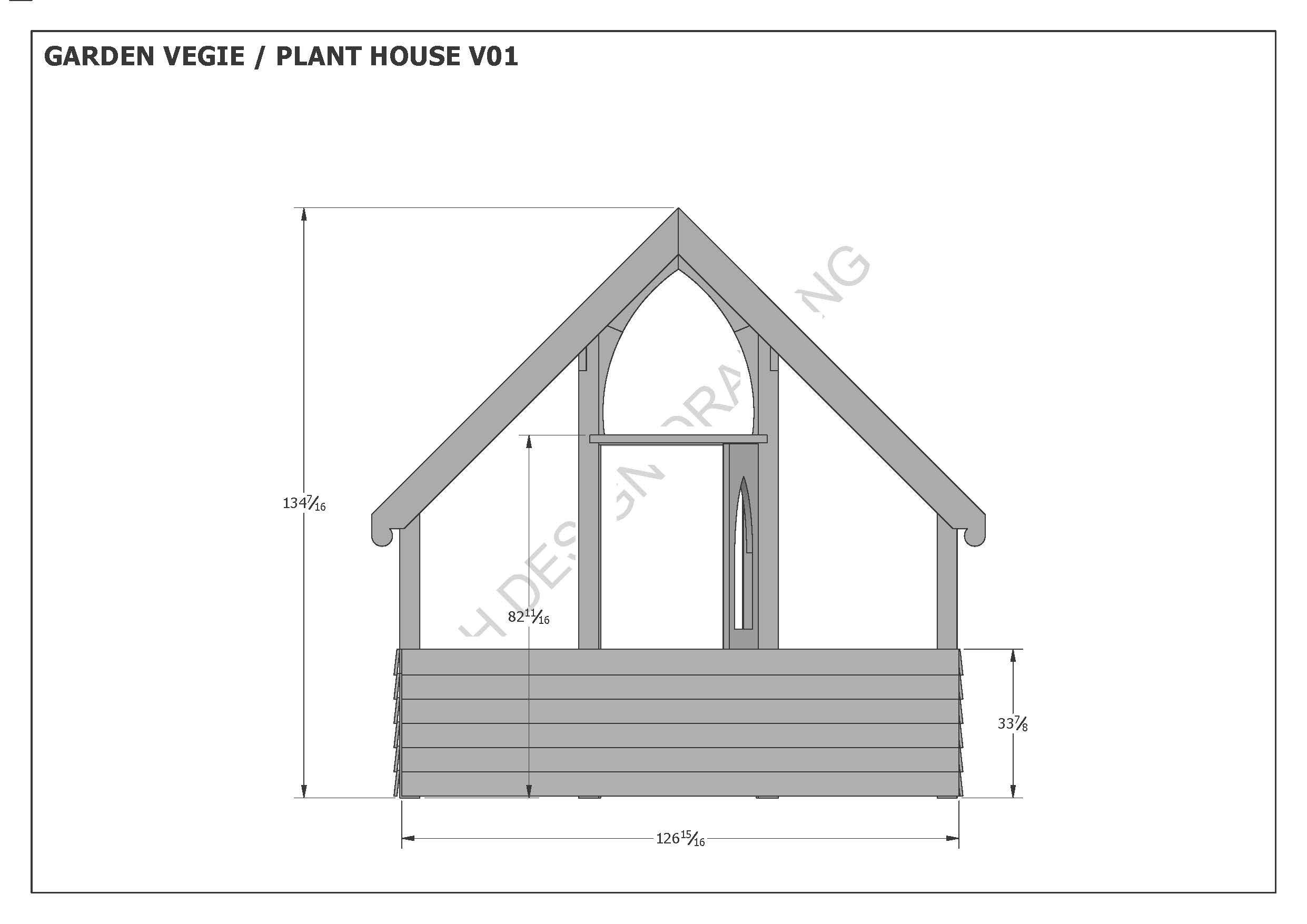 Greenhouse Garden House V01 Grow Veggies and Plants Building Plans 3D ...