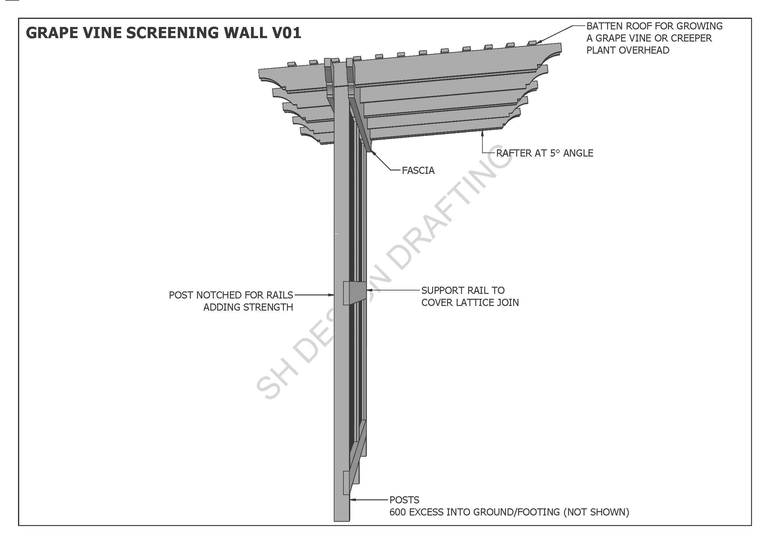 Grape Vine Lattice Wall or Outdoor Privacy Screening (imperial ...