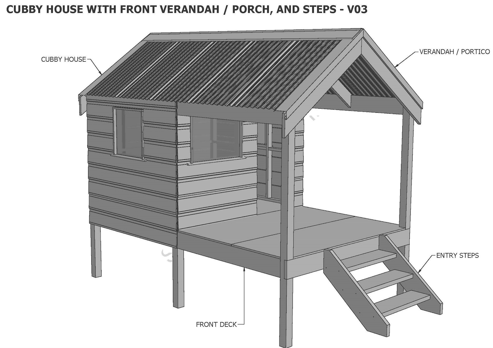 Cubby House - Playhouse - "build One With Your Children" - Building ...