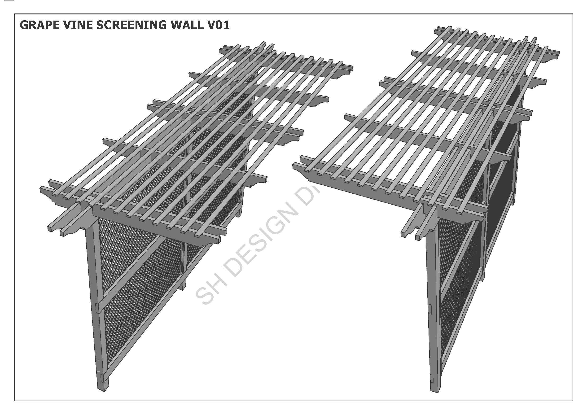Grape Vine Lattice Wall or Outdoor Privacy Screening (metric Dimensions ...