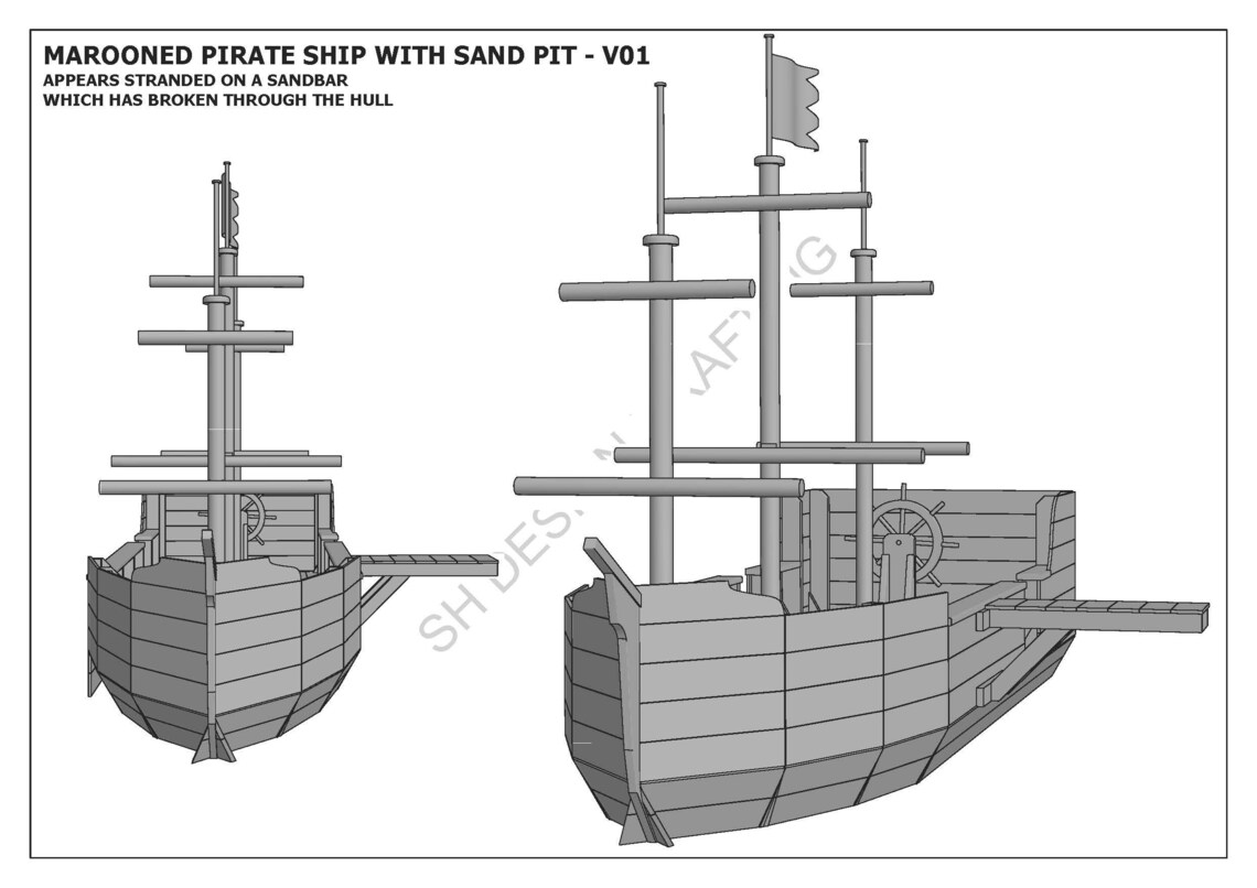 Marooned Pirate Boat With Sand Pit - PLAY HOUSE - Building Plans V1 ...