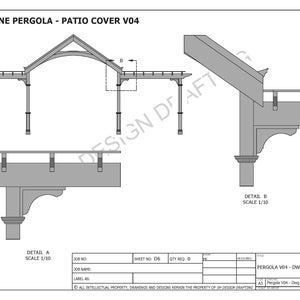 Grape Vine Outdoor Patio Verandah V4 - Full Building Plans in 3D and 2D ...