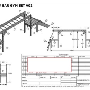 Kids Play Gym / Monkey Bars / Gym Set V1 - Add to Your Playhouse ...