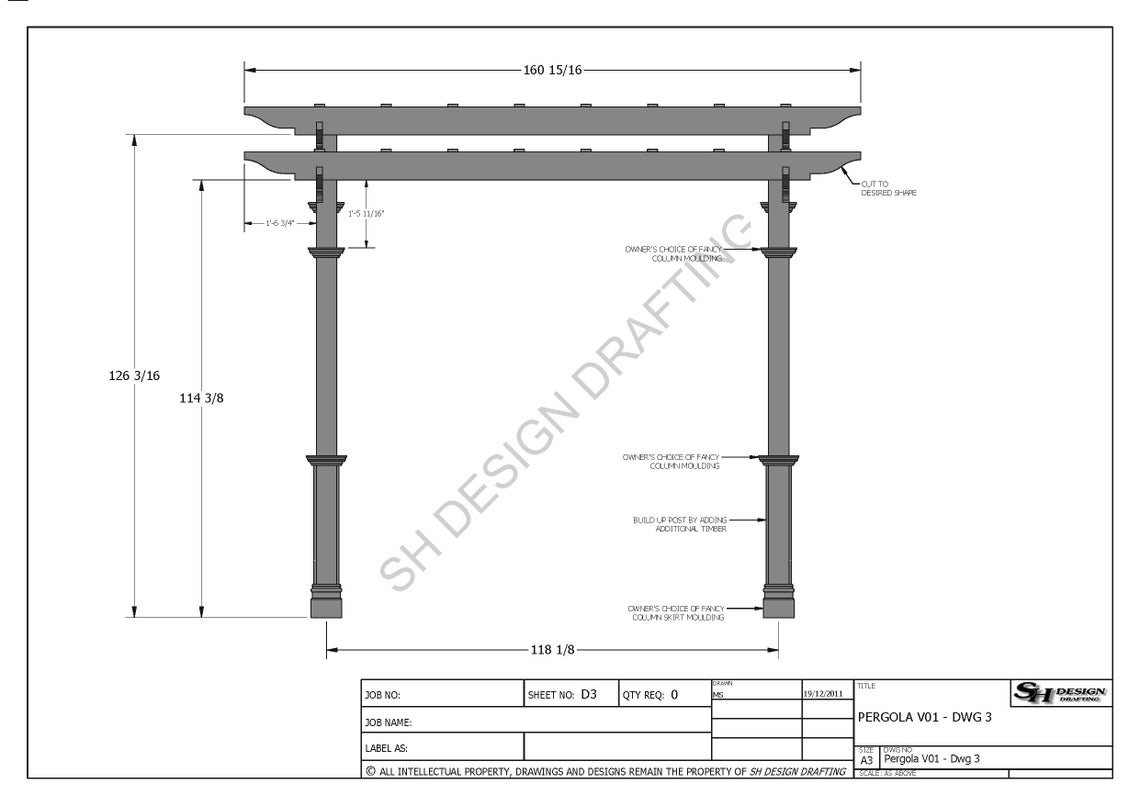 Grape Vine Outdoor Patio Verandah V2 - Full Building Plans in 3D and 2D ...