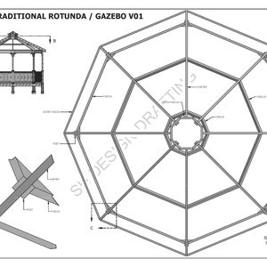 Classic Rotunda Gazebo - Unique Design V1 - Full Building Plans in 3D ...