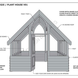 Greenhouse Garden House V01 - Grow Veggies and Plants - Building Plans ...