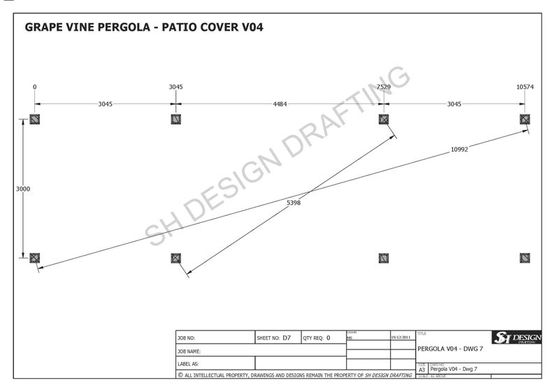 Grape Vine Outdoor Patio Verandah V4 - Full Building Plans in 3D and 2D ...