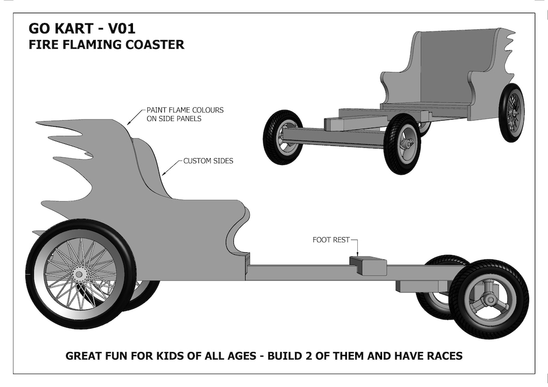 Billy Cart / Go Kart V01 - Build With Your Kids (imperial Dimensions ...