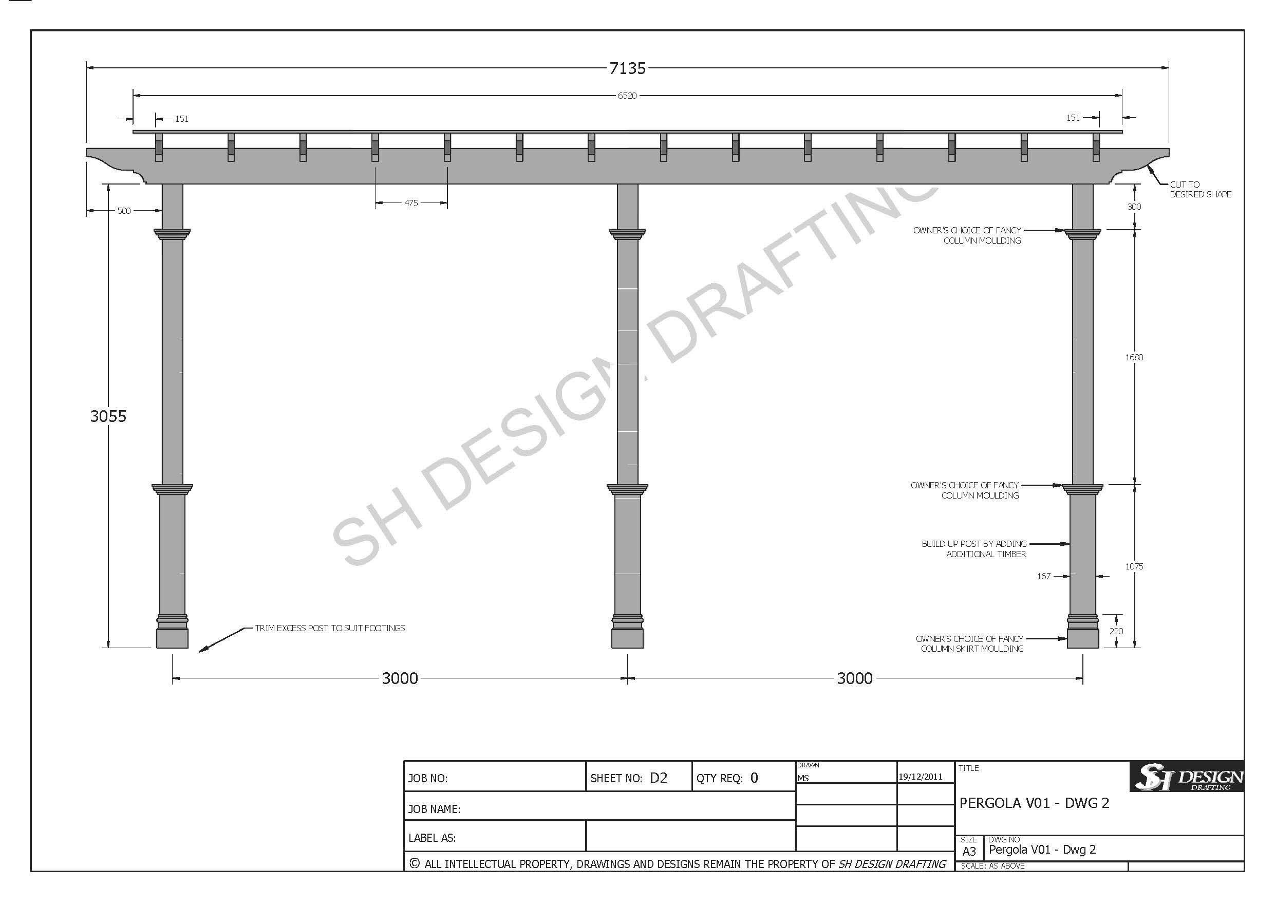 Grape Vine Outdoor Patio Verandah V1 - Full Building Plans in 3D and 2D ...