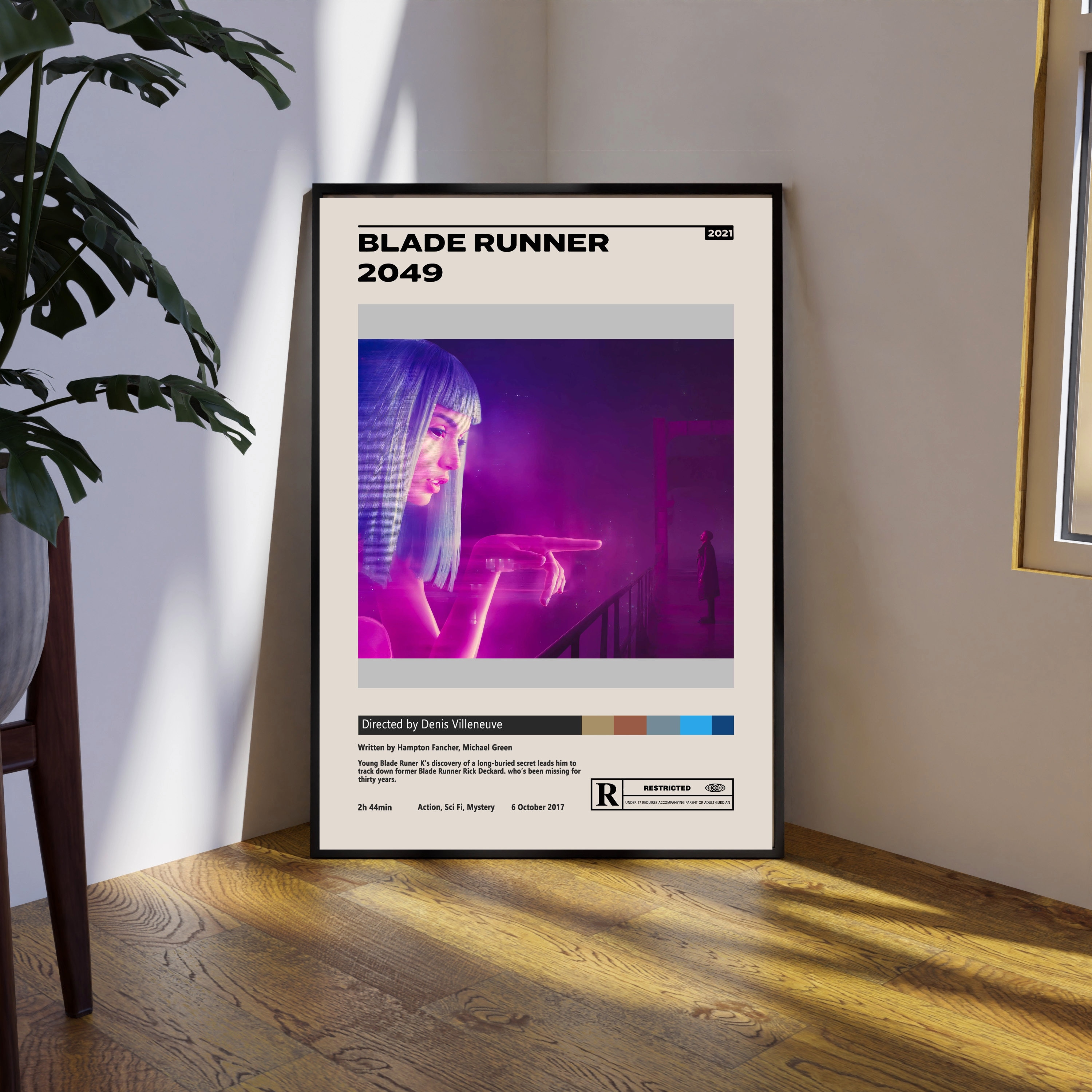 Blade Runner 2049 Movie Poster, Vintage Retro Art Print, Custom Poster ...