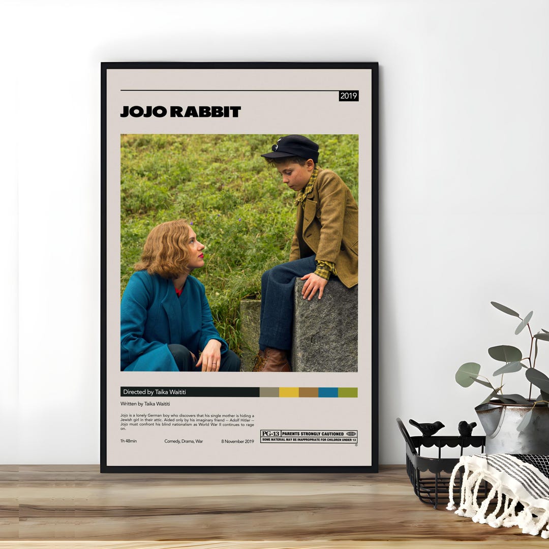 Jojo Rabbit Poster ,2024 High Quality Canvas Wall Art, Room Decor, Gift ...