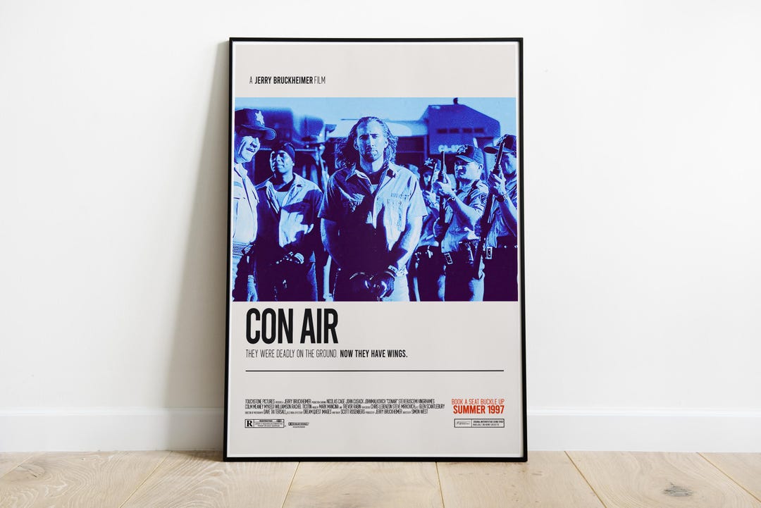 Con Air Movie Poster Iconic 90s Action Film Art ,nicolas Cage, Custom ...