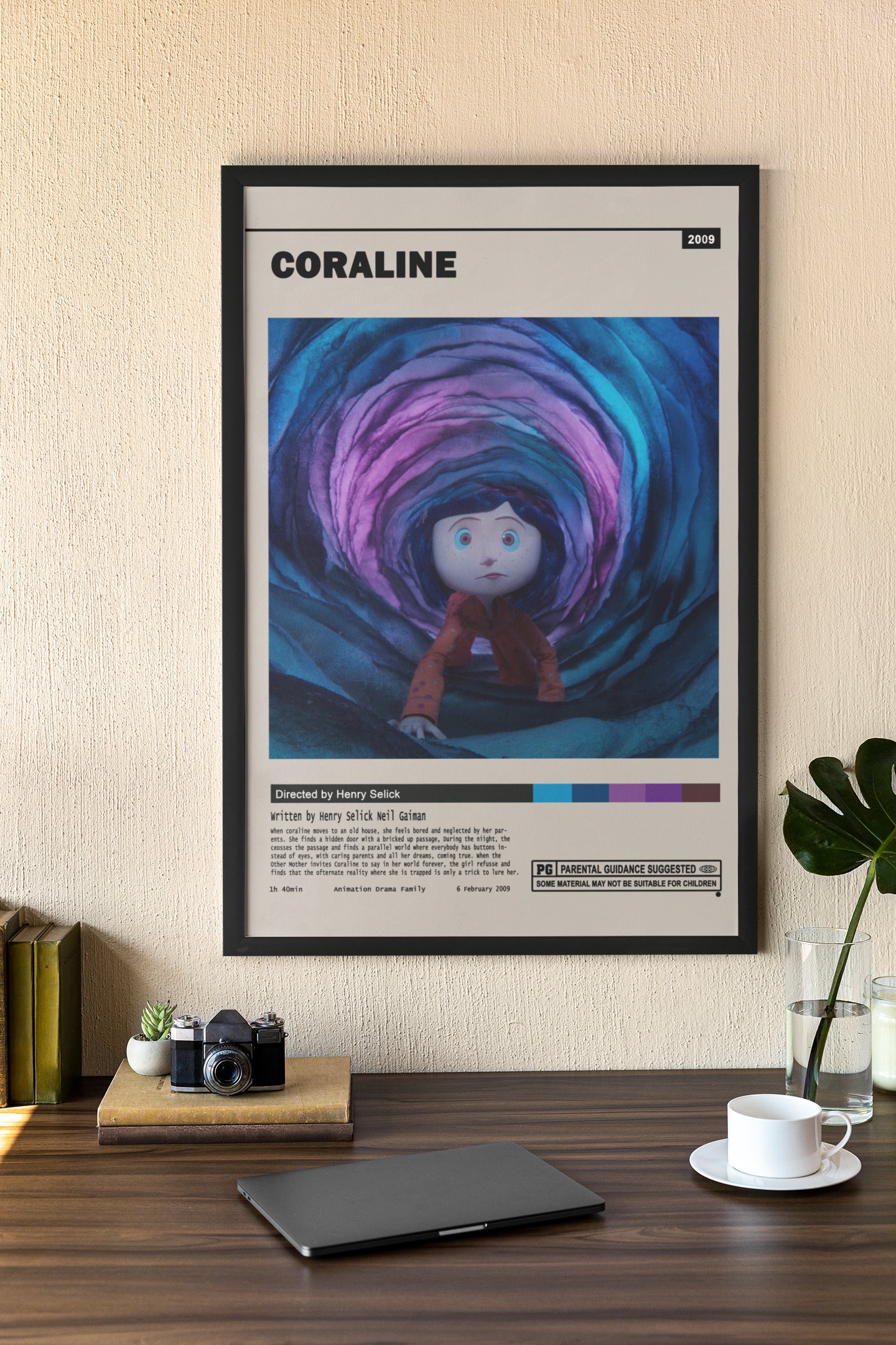 Coraline Movie Poster,vintage Retro Art Print, Custom Poster, Wall Art ...