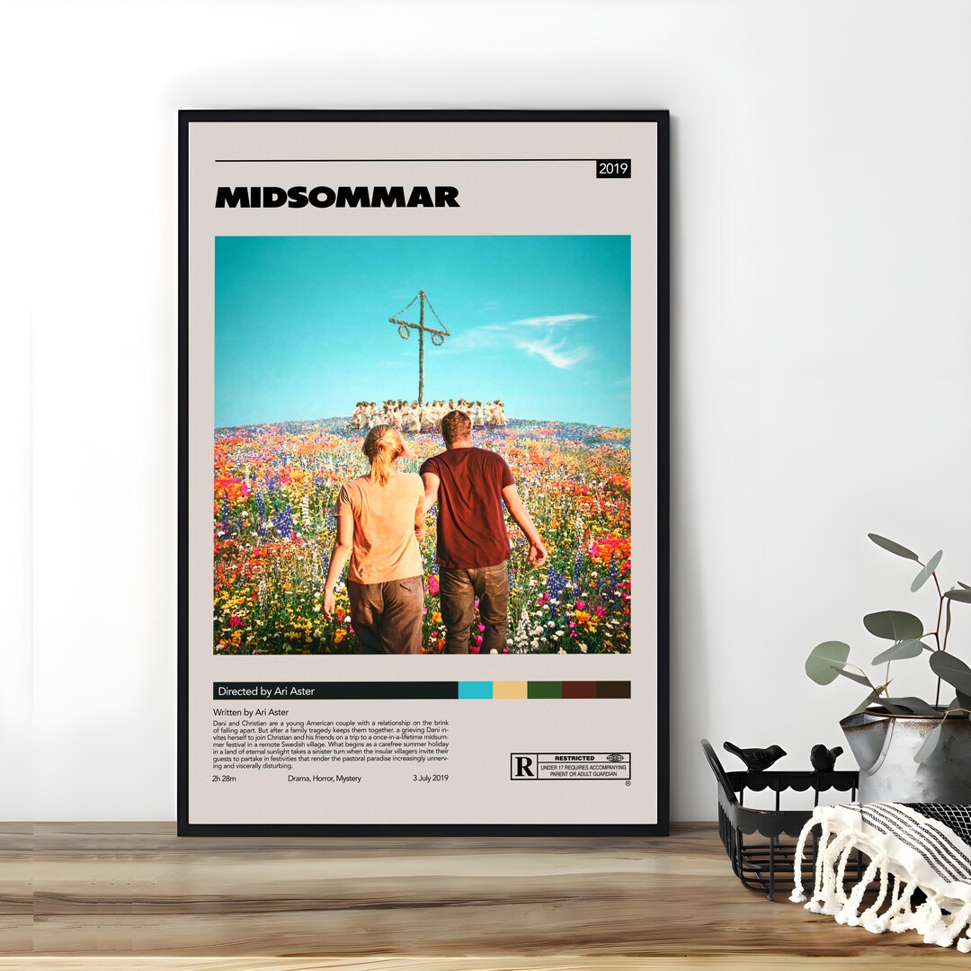 Midsommar Vintage Movie Poster ,2024 High Quality Canvas Wall Art, Room ...