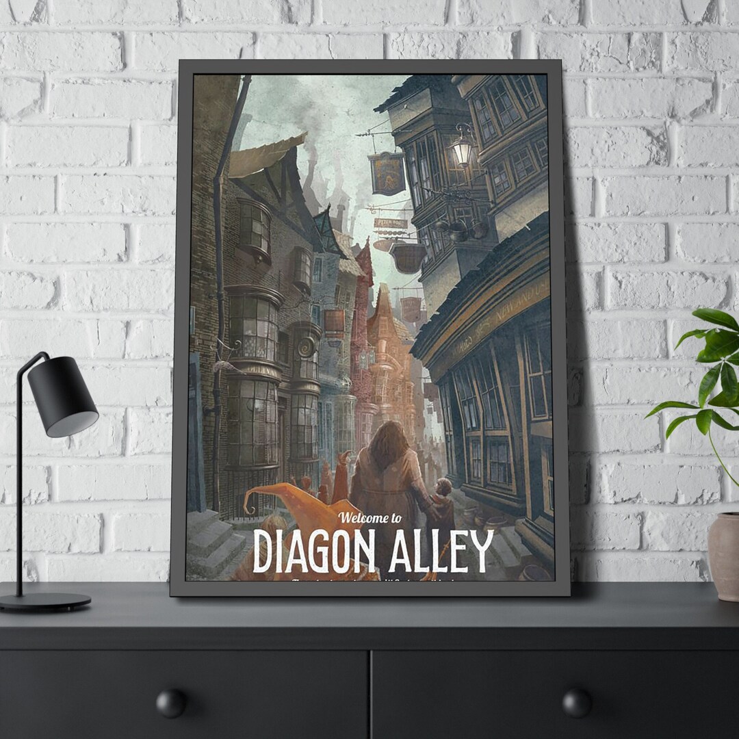 Diagon Alley Poster Home Decor , Vintage Retro Wall Art Pint ,digital ...