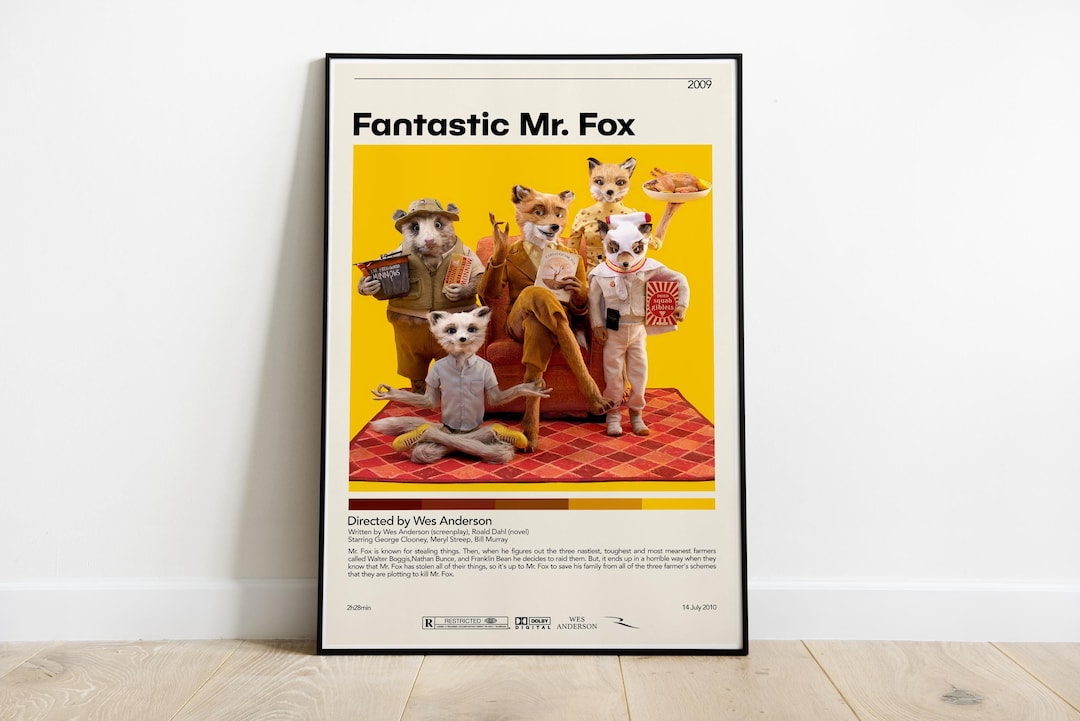 Fantastic Mr. Fox Art Print Custom Poster Vintage Style Wall Art Home ...