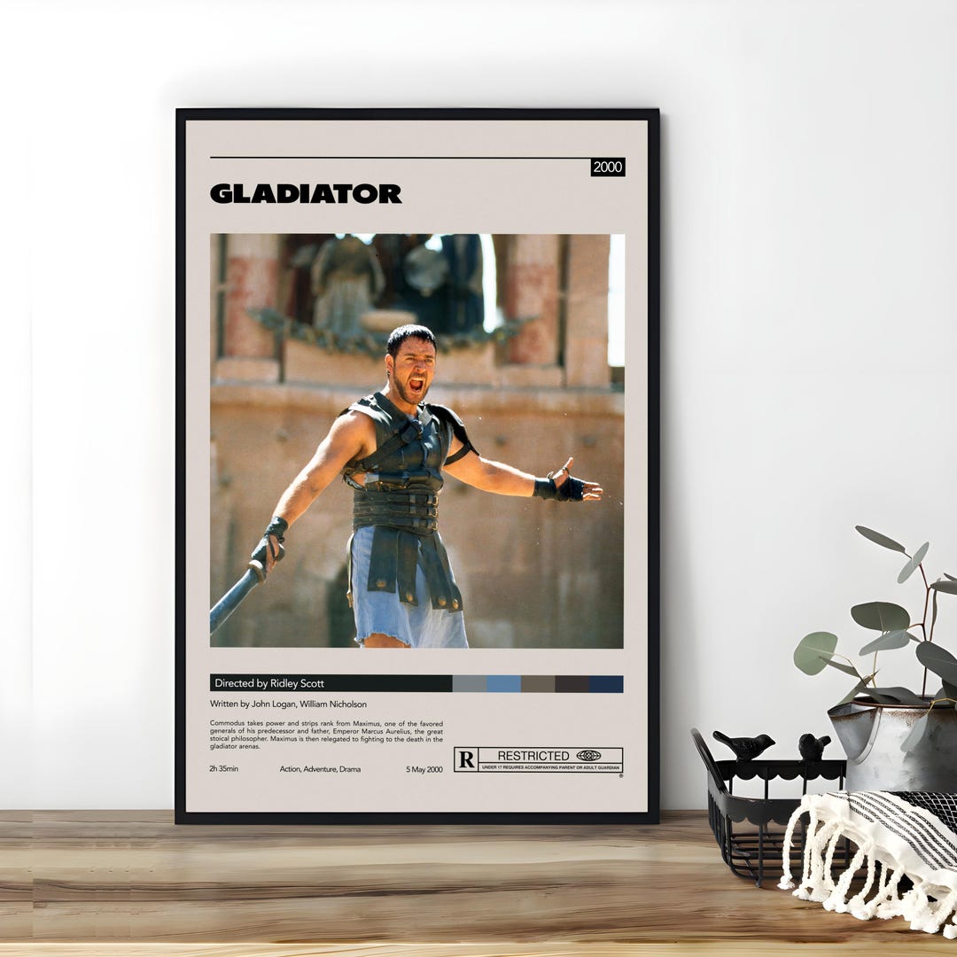 Gladiator Movie Poster ,2024 High Quality Canvas Wall Art, Room Decor ...
