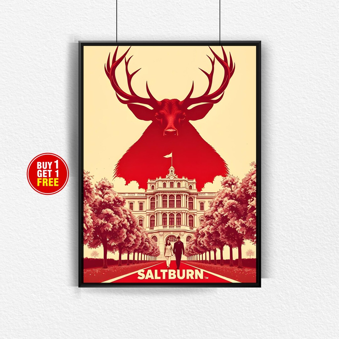 Saltburn Vintage Movie Poster, Vintage Custom Poster Print Wall Art ...